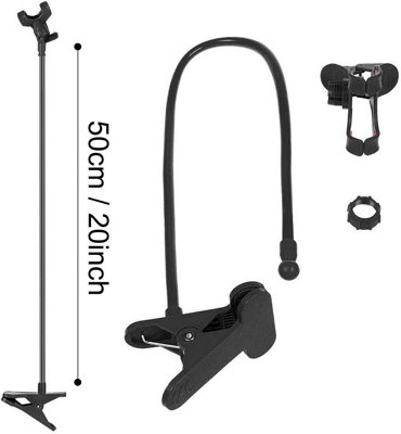 Flexible Gooseneck Mobile Phone Holder - Clamp for Bed, Desk & Table ...