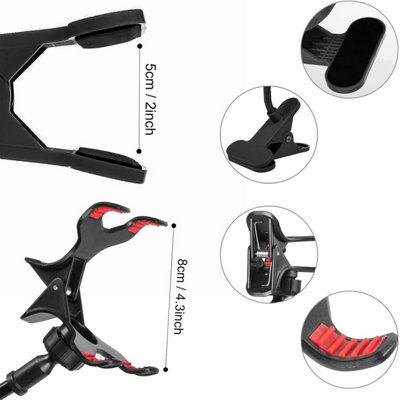 Flexible Gooseneck Mobile Phone Holder - Clamp for Bed, Desk & Table ...