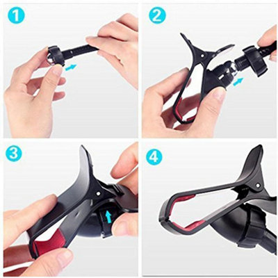 Flexible Gooseneck Mobile Phone Holder - Clamp for Bed, Desk & Table ...