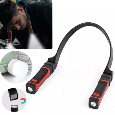 Flexible Hands-Free LED Neck Light - Rechargeable, Bright, Magnetic ...