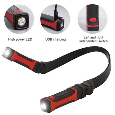 Flexible Hands-Free LED Neck Light - Rechargeable, Bright, Magnetic ...