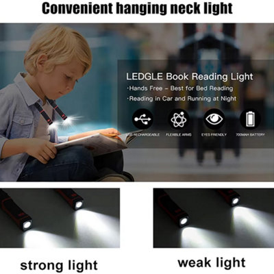 Flexible Hands-Free LED Neck Light - Rechargeable, Bright, Magnetic ...