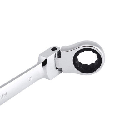 Flexible Headed 24mm Ratchet Spanner, Combination Bi Hex Metric Pivot ...