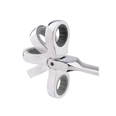 Flexible Headed 24mm Ratchet Spanner, Combination Bi Hex Metric Pivot ...