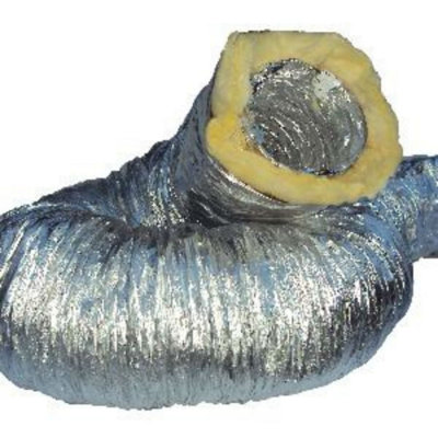 Flexible Insulated Aluminium Extractor Fan Ducting - 102mm Diameter ...