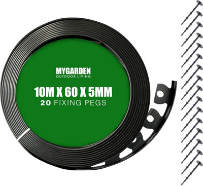 Flexible Lawn Edging 10M Plastic Garden Edging Strip Weather-Resistant ...
