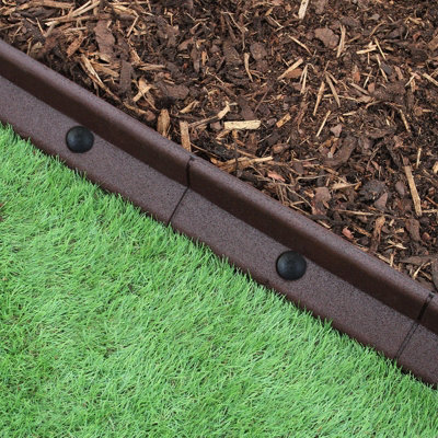 Flexible Lawn Edging Garden Border Grey Pack of 28 x 1.2m