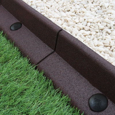 Flexible Lawn Edging Garden Border Grey Pack of 50 x 1.2m
