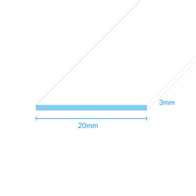 FLEXIBLE PVC PLASTIC FLAT BAR STRIP 20MM BLACK 1 METRE LENGTHS