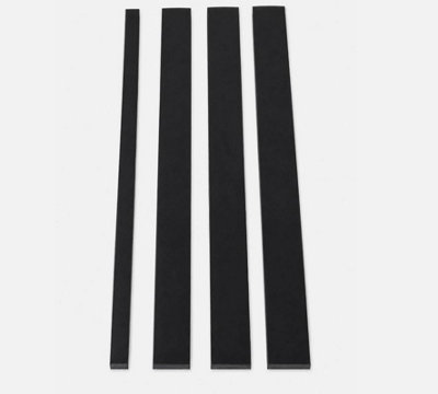 FLEXIBLE PVC PLASTIC FLAT BAR STRIP 20MM BLACK 10 METRE LENGTHS