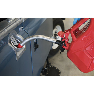 Flexible Red Pouring Spout for Jerry Cans - Detachable Fuel Accessory