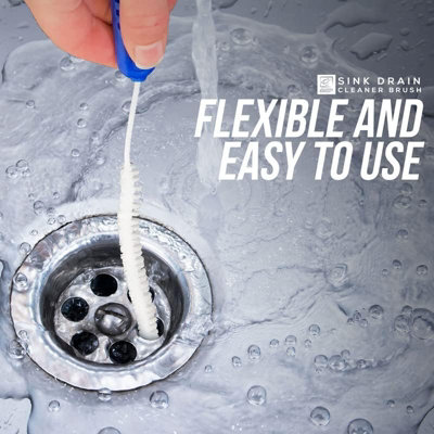 Flexible Sink and Shower Drain Cleaning Brush Unblocker - Pack of 2