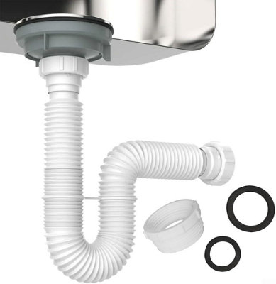 Flexible Sink Drain Pipe,Flexible Sink Pipe Kit Garbage Disposal P Trap ...