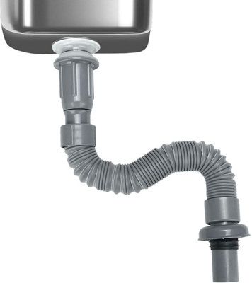 Flexible Waste Pipe, 40mm Sink Waste Pipe Waste Trap Sink Waste Kit ...