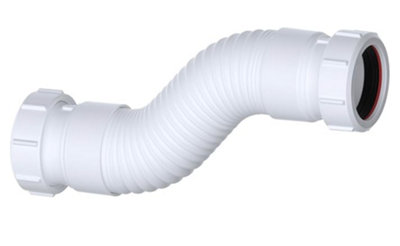 Flexible Waste Pipe Connector 1.1/2 Inch Outlet - 40mm Flexible Waste ...