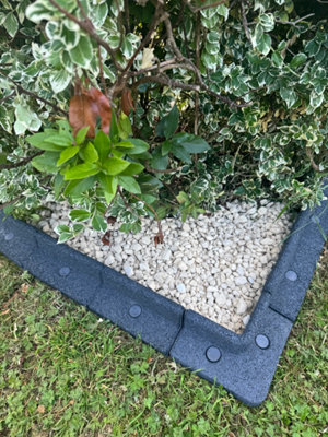 FlexiBorder 2 x 90 Degree Outside Corner Grey - Rubber Lawn Edging ...
