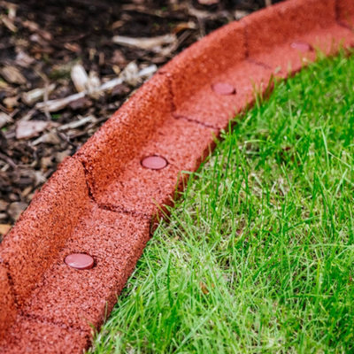FlexiBorder Terracotta 6 x 1m Flexible Garden Edging for Garden Borders ...