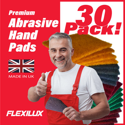 Flexilux Abrasive Pads - Sanding Pad Finishing Assortment - 30 Pack
