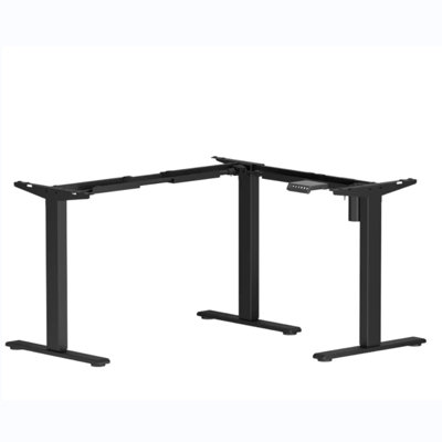 FlexiSpot Adjustable Height Standing Electric Corner Table Stand Black ...