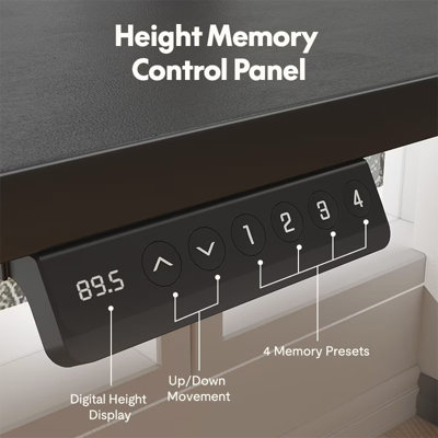 FlexiSpot Adjustable Height Standing Electric Corner Table Stand Black ...