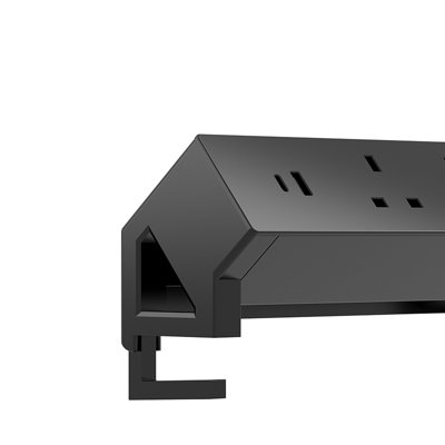 FlexiSpot Black 3-Outlet Power Strip with USB for Home or Office Use