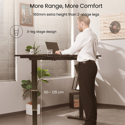 Flexispot Classic Height Adjustable Desk Series Frame E5 in Black