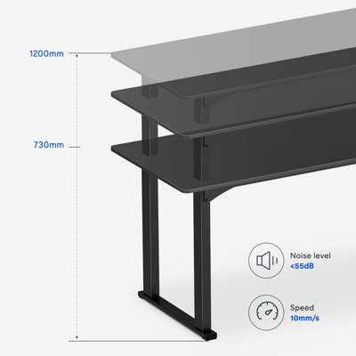FlexiSpot Electrically Height-adjustable Desk 100kg Load Capacity in ...