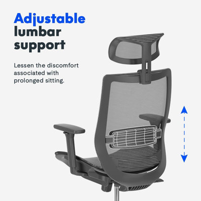 FlexiSpot Ergonomic Full Mesh 3D Armrest Office Chair in Black