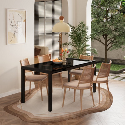 FlexiSpot Extendable Dining Table Black