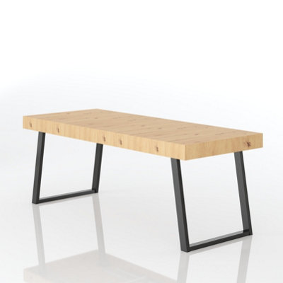 FlexiSpot Extendable Dining Table with MDF Desktop and Steel Frame 80kg Load Capacity Fixed ...