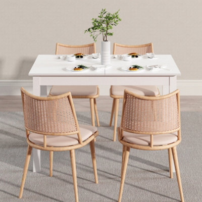 FlexiSpot Extendable Dining Table with Telescopic Slide and Eco-Friendly Board for Daily Use and ...