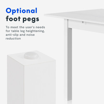 FlexiSpot Extendable Dining Table with Telescopic Slide and Eco-Friendly Board for Daily Use and ...