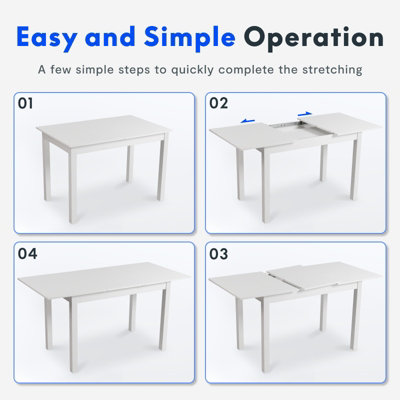 FlexiSpot Extendable Dining Table with Telescopic Slide and Eco-Friendly Board for Daily Use and ...