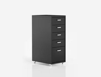 FlexiSpot Five Drawers Movable Under-Desk File Cabinet Black