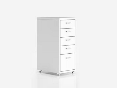 FlexiSpot Five Drawers Movable Under-Desk File Cabinet White