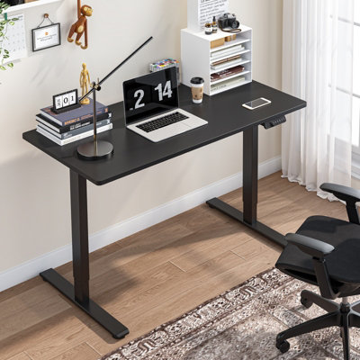 FlexiSpot Height Adjustable Standing Desk Frame in Black with Dual ...