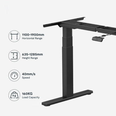 FlexiSpot Height Adjustable Standing Desk Frame with Improved ...
