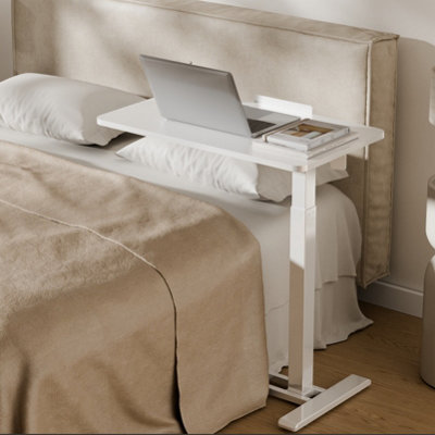 FlexiSpot Multi-functional Adjustable Side Table in White with hidden ...