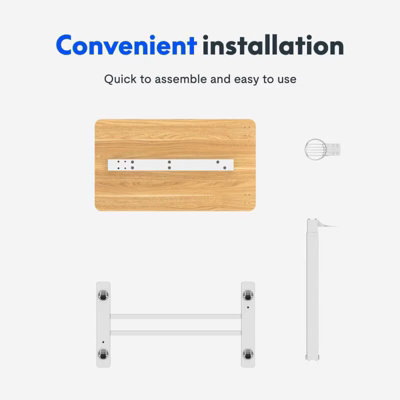 FlexiSpot Multi-functional Adjustable Side Table in White with hidden ...