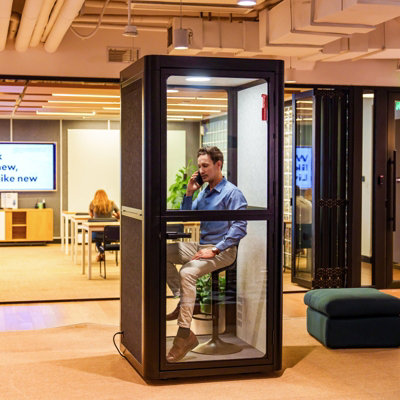 Flexispot Solo Office Meeting Pod Height-adjustable 20-30dB Acoustic Phone Booth