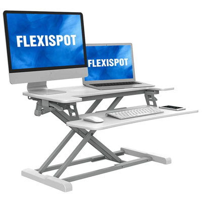 Flexispot Standing Desk Converter Sit to Stand up Riser Dual Monitor ...