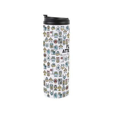 Flight Attendant Travel Mug - Novelty Cabin Crew Gift - Stainless Steel ...