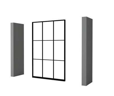 Floating Patishon 1500mm self install glazed partition room divider