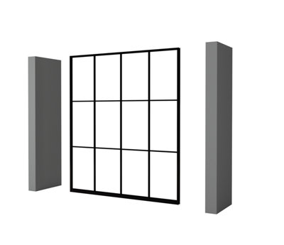 Floating Patishon 2000mm self install glazed partition room divider