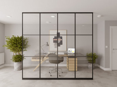 Floating Patishon 2000mm self install glazed partition room divider