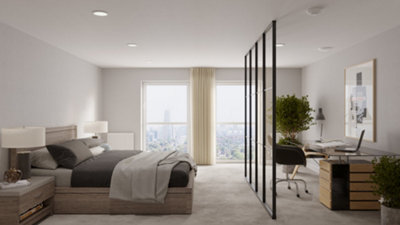 Floating Patishon 2000mm self install glazed partition room divider