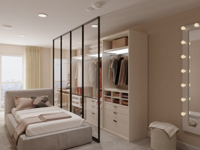 Floating Patishon 2000mm self install glazed partition room divider