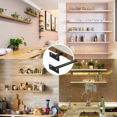 Floating Shelf Bracket 4 Pack 5 Inch Heavy Duty Invisible Shelf Bracket ...