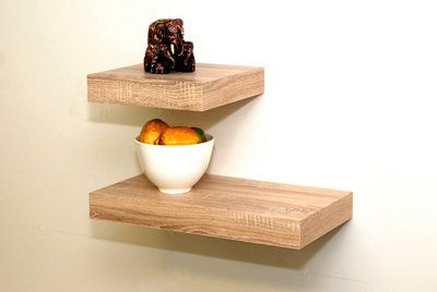 Floating Shelf Kit, Oak, 44.5x25x5cm