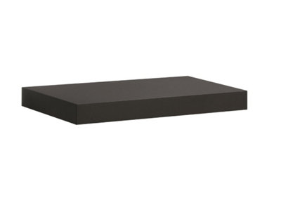 Floating Shelf Kit XL, Luna Black, 180x25x5cm | DIY at B&Q